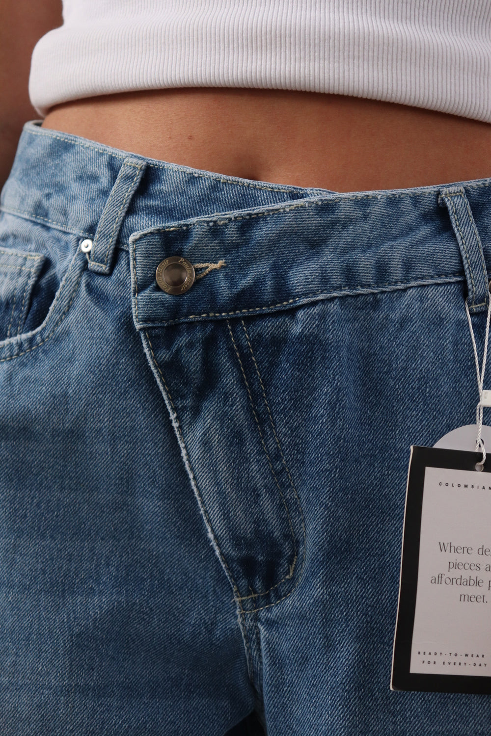 Jean Asimetrico Azul ACC003 – LOOK TWICE CO