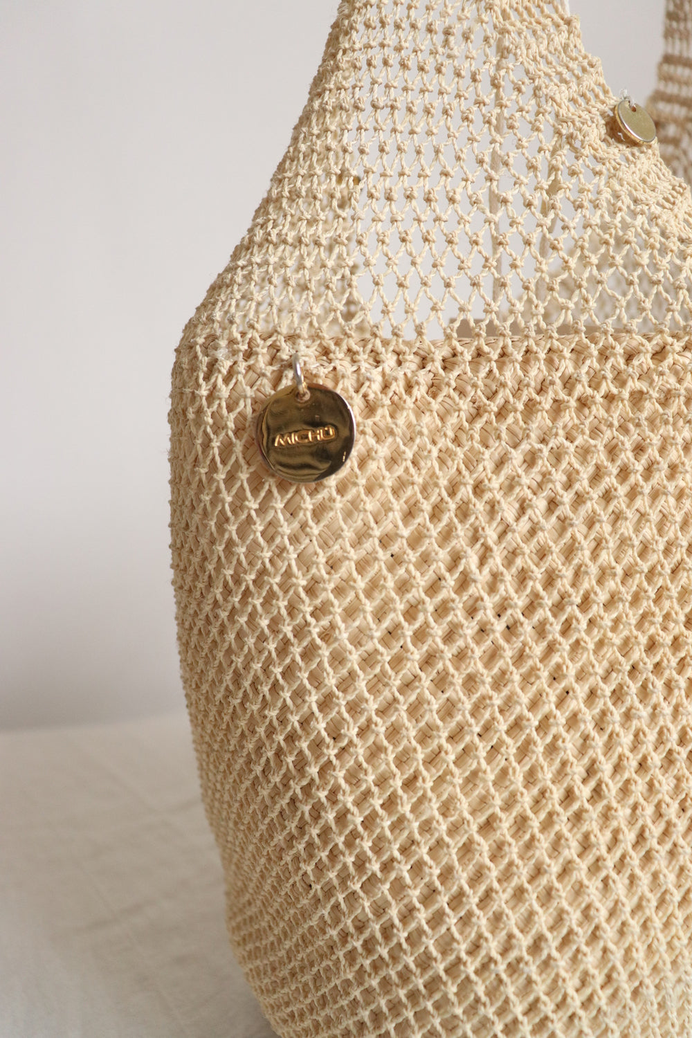Mochila Beige Tejida CA537 – LOOK TWICE CO